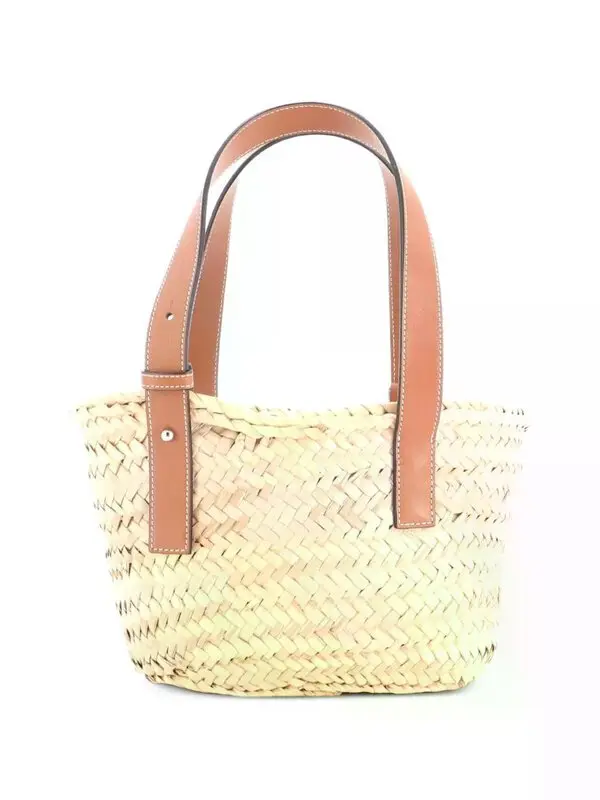 Loewe Raffia Small Tote Bag - Brown