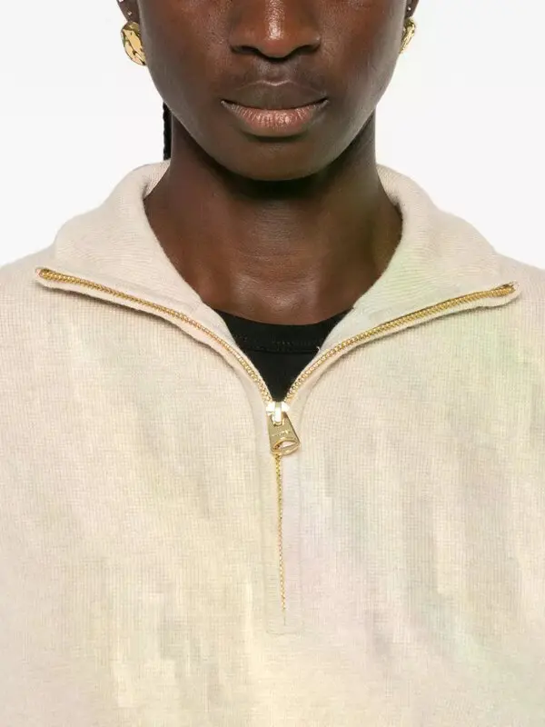 KUJTEN Quarter-zip Cashmere Sweater