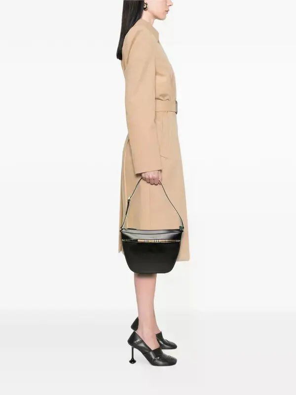 Burberry 2000-2017 House Check Trimmed Leather Shoulder Bag