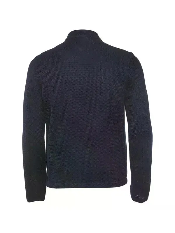 Emporio Armani Textured-knit Zip-up Jacket