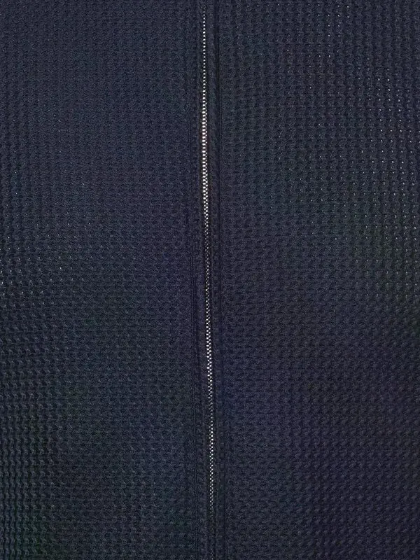 Emporio Armani Textured-knit Zip-up Jacket