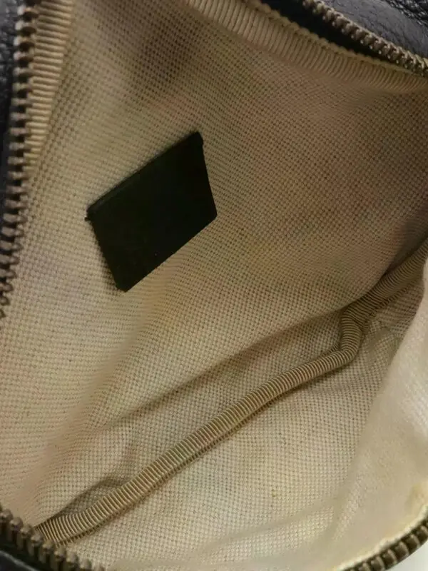 Gucci 2000-2015 Small Grained Calfskin Web Logo Belt Bag