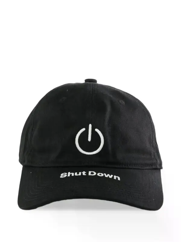Vetements Embroidered Baseball Cap - Black