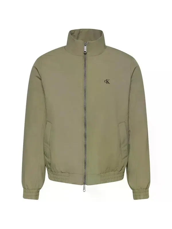 Calvin Klein High-neck Zip-up Jacket With Embroidered Logo