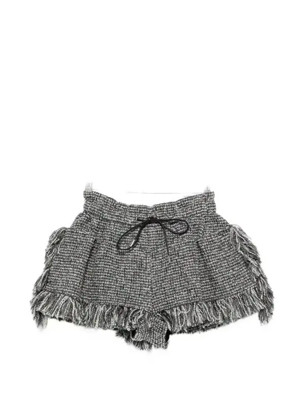 Sacai Fringed Tweed Shorts