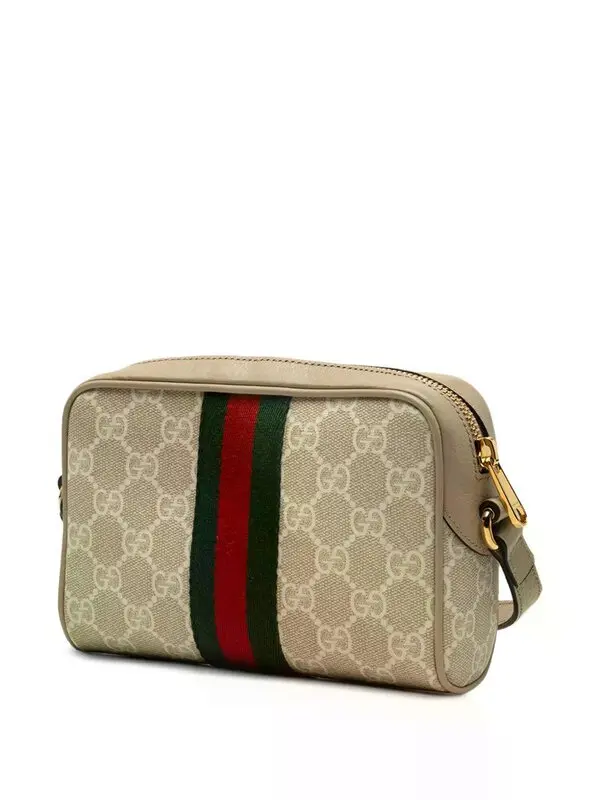 Gucci Ophidia Crossbody Bag In Gg Supreme Canvas - Brown