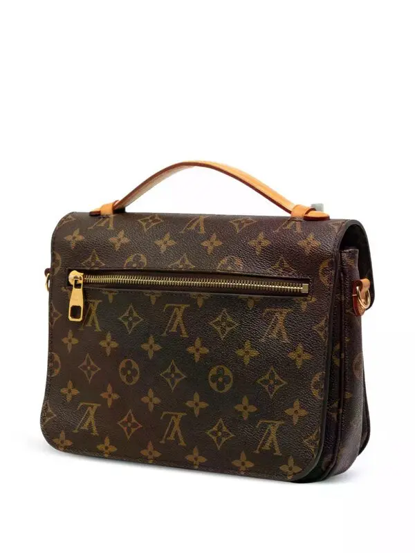 LOUIS VUITTON Monogram Pochette Metis Satchel - Brown