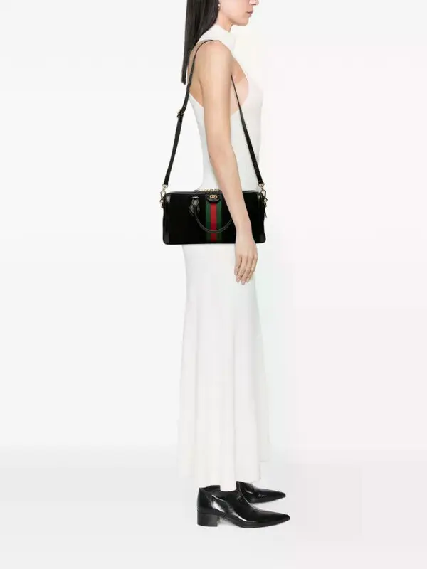 Gucci Ophidia Suede Web Top Handle Bag