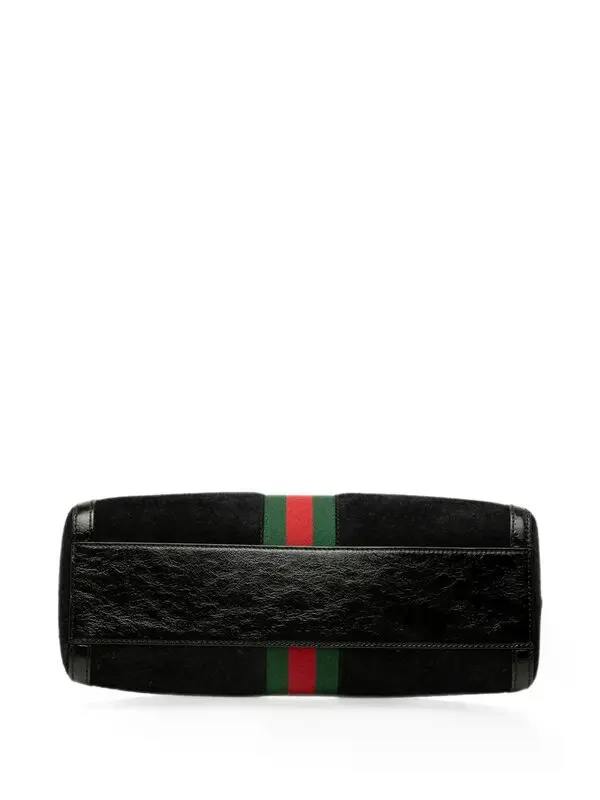 Gucci Ophidia Suede Web Top Handle Bag