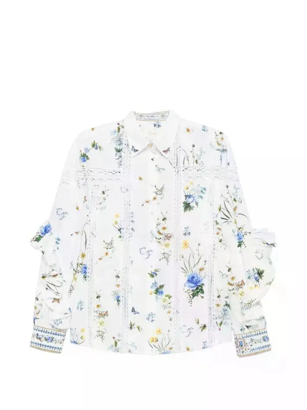 Camilla Floral Print Ruffled Shirt