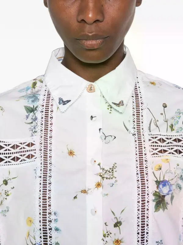 Camilla Floral Print Ruffled Shirt