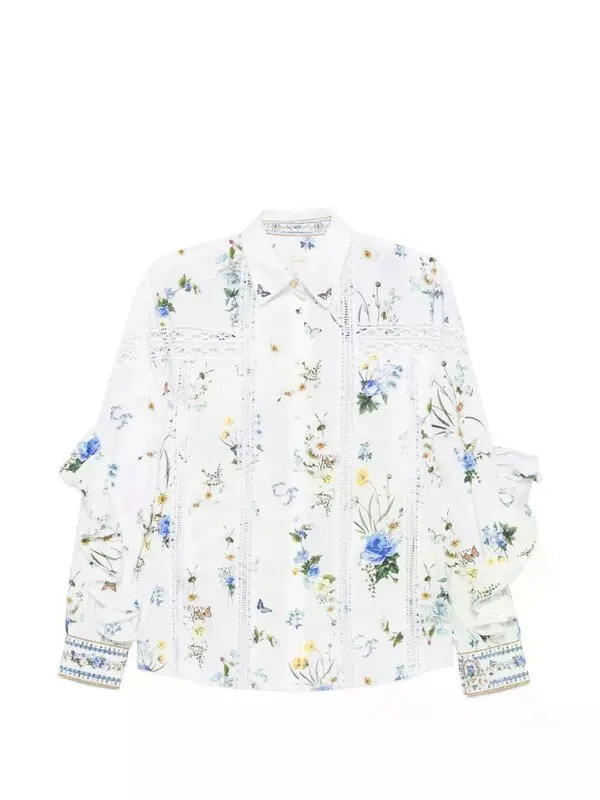 Camilla Floral Print Ruffled Shirt
