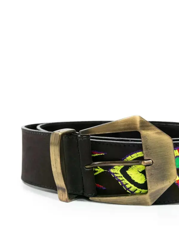 Versace 2000s Embroidered-detail Belt