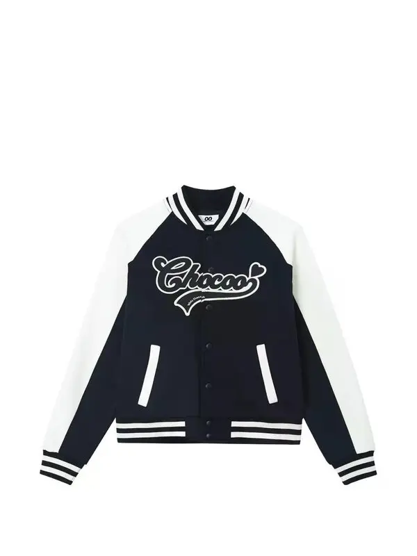CHOCOOLATE Colour-block Embroidered Sweatshirt - Blue