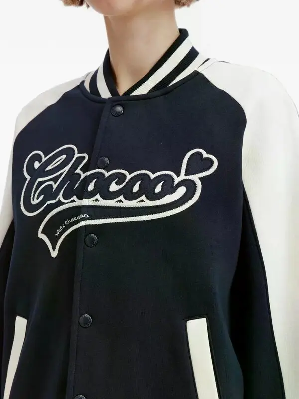 CHOCOOLATE Colour-block Embroidered Sweatshirt