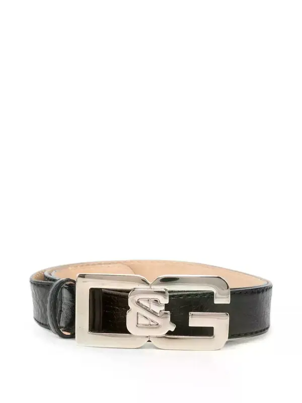 Dolce & Gabbana Logo Buckle Belt - Black