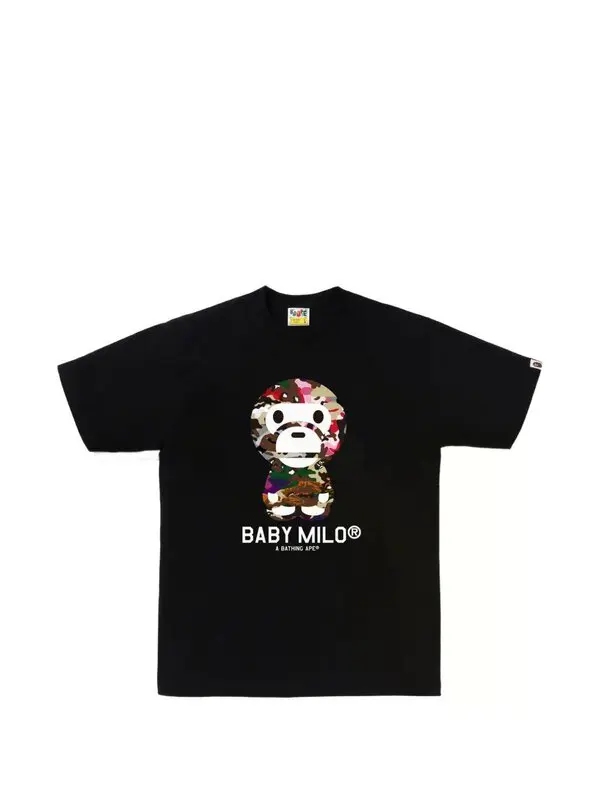 A BATHING APE Baby Milo Camo-print T-shirt