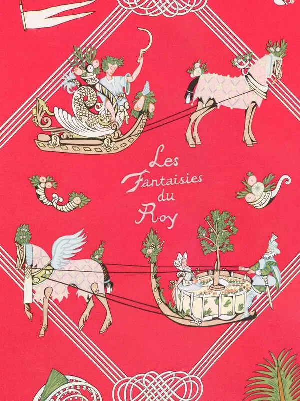 Hermès 1990s Les Fantaisies Du Roy Scarf