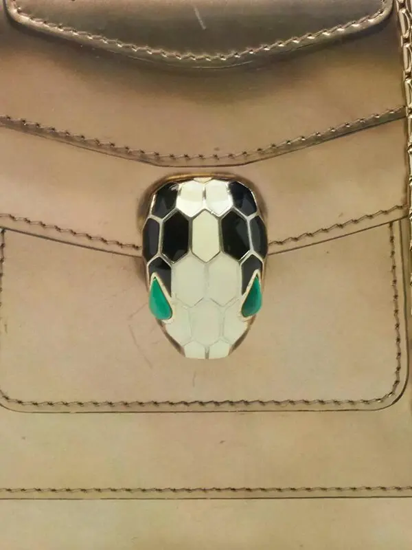 BVLGARI Small Serpenti Forever Patent-leather Shoulder Bag