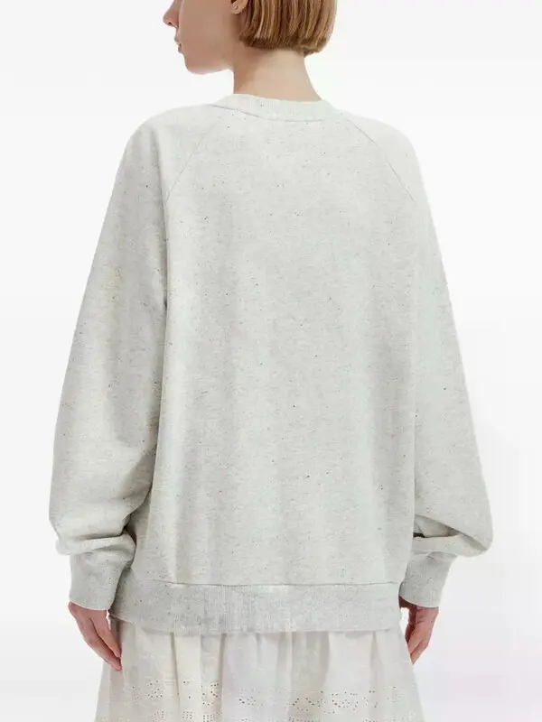 CHOCOOLATE Bear Patch Long Sleeve Sweatshirt - Grey