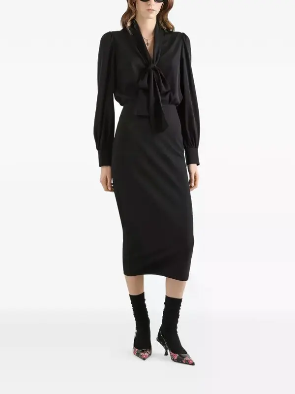 Dolce & Gabbana Pussy-bow Neck Blouse