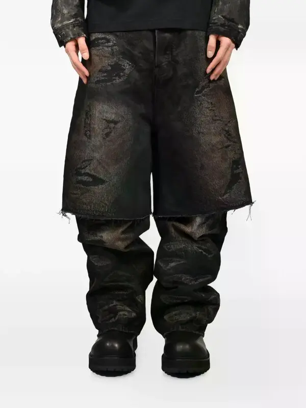 FILTH Distressed Layered Shorts