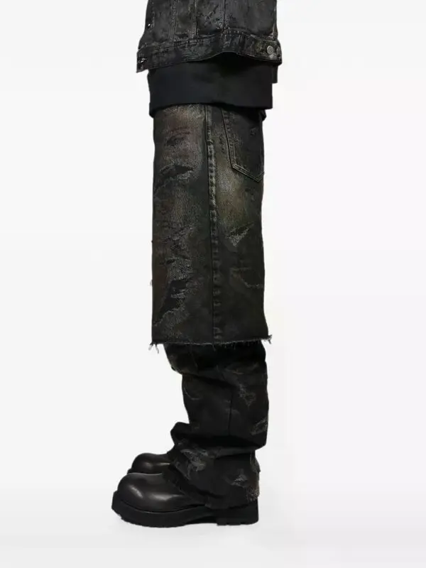 FILTH Distressed Layered Shorts