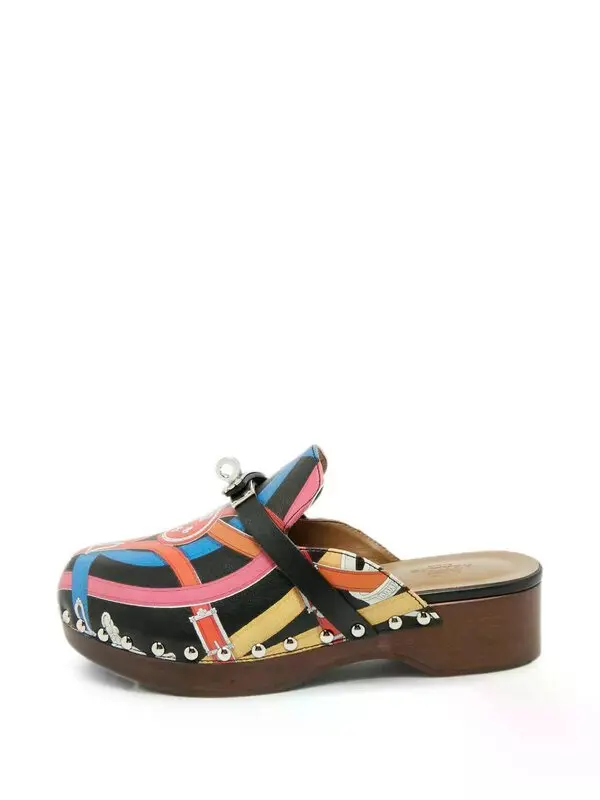 Hermès Carlotta Cavalcadour Mules With Kelly Buckle Detail