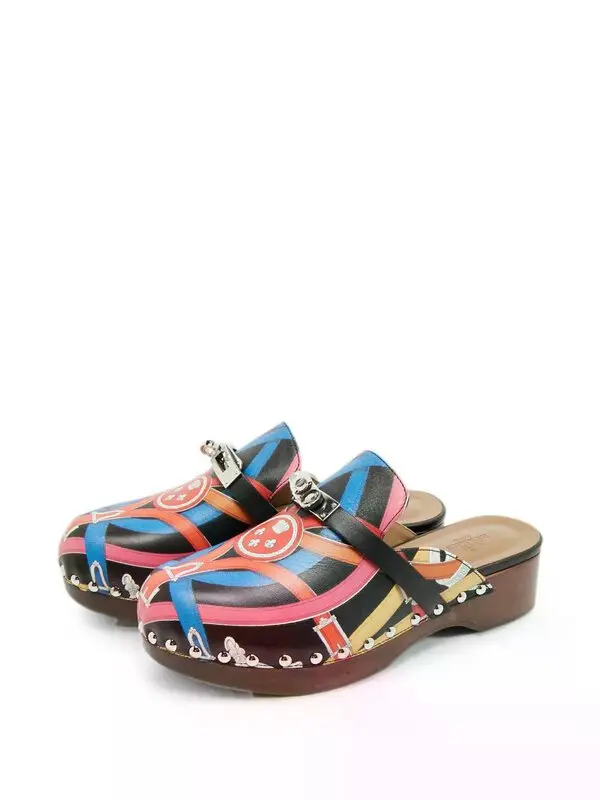 Hermès Carlotta Cavalcadour Mules With Kelly Buckle Detail