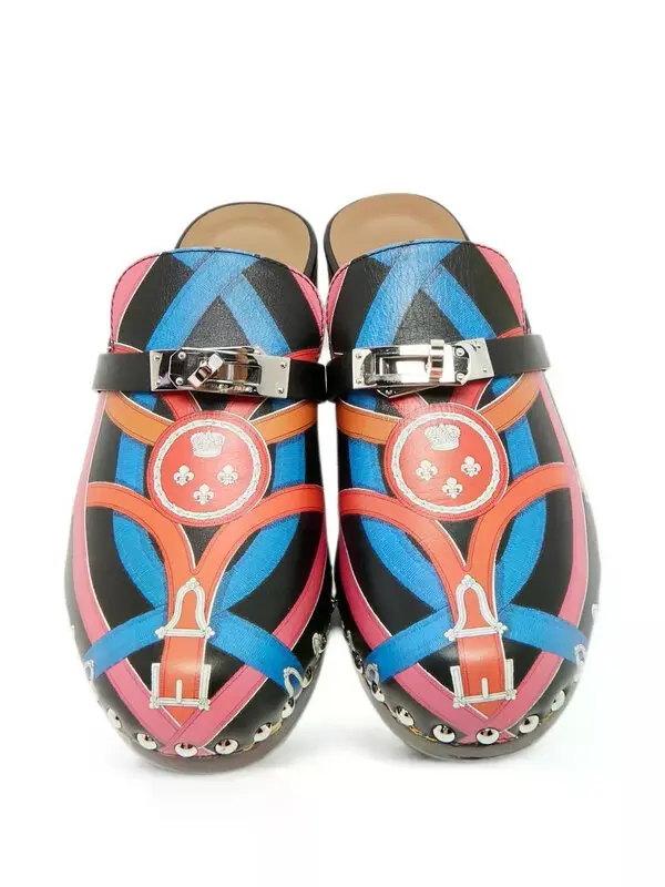 Hermès Carlotta Cavalcadour Mules With Kelly Buckle Detail