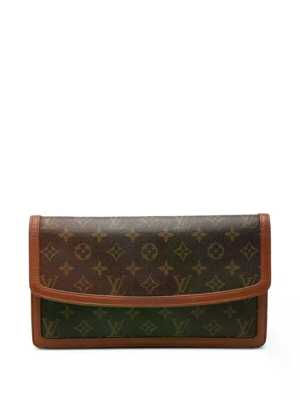 LOUIS VUITTON 1996 Monogram Pochette Dame Gm Clutch Bag - Brown