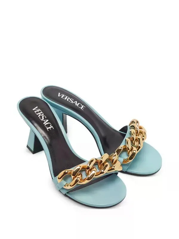 Versace Medusa Chain Sandals - Blue