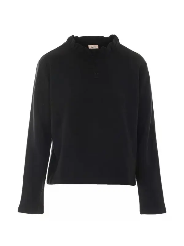 Repetto Embroidered Logo Ruffled Neck Sweater
