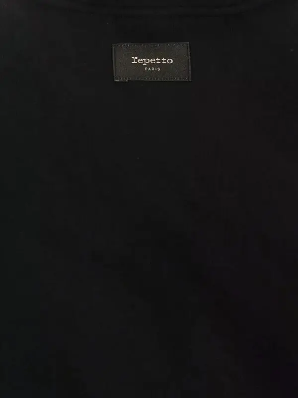 Repetto Embroidered Logo Ruffled Neck Sweater