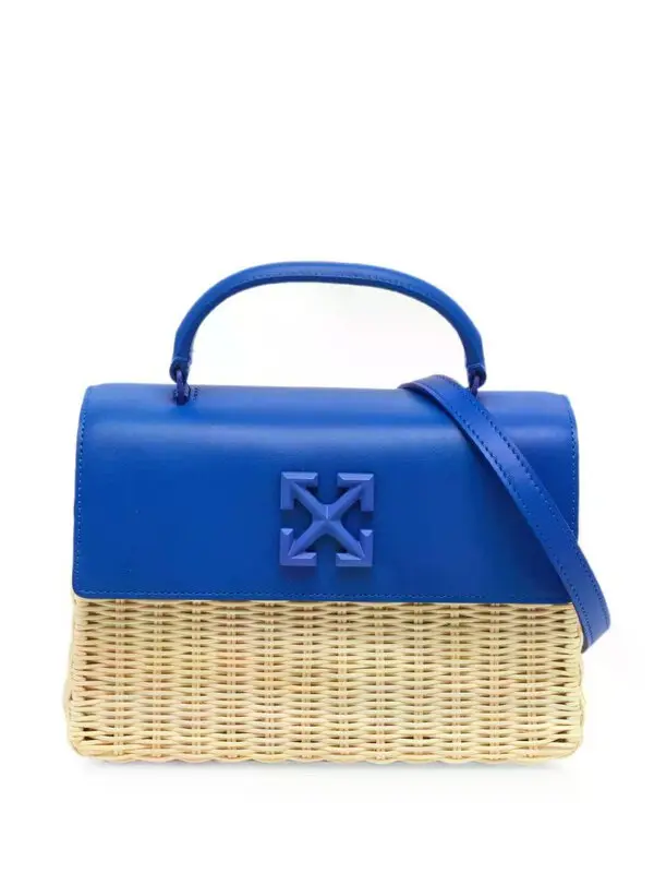 Off-White Jitney 1.4 Straw Handbag