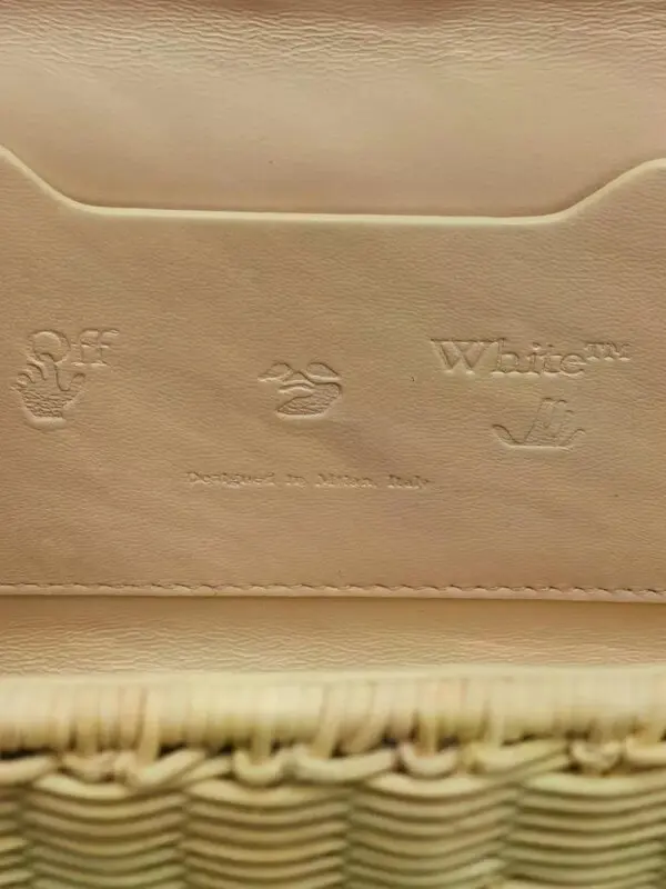 Off-White Jitney 1.4 Straw Handbag