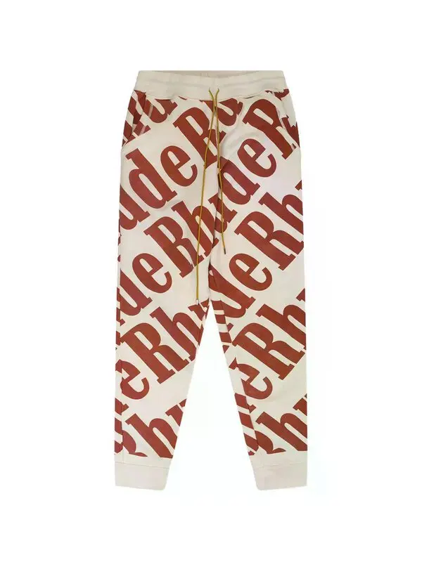 Rhude Logo-print Track Pants - Neutrals
