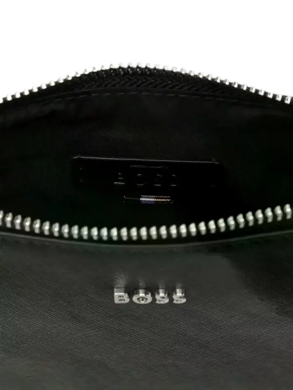 BOSS Logo-plaque Saffiano-effect Shoulder Bag