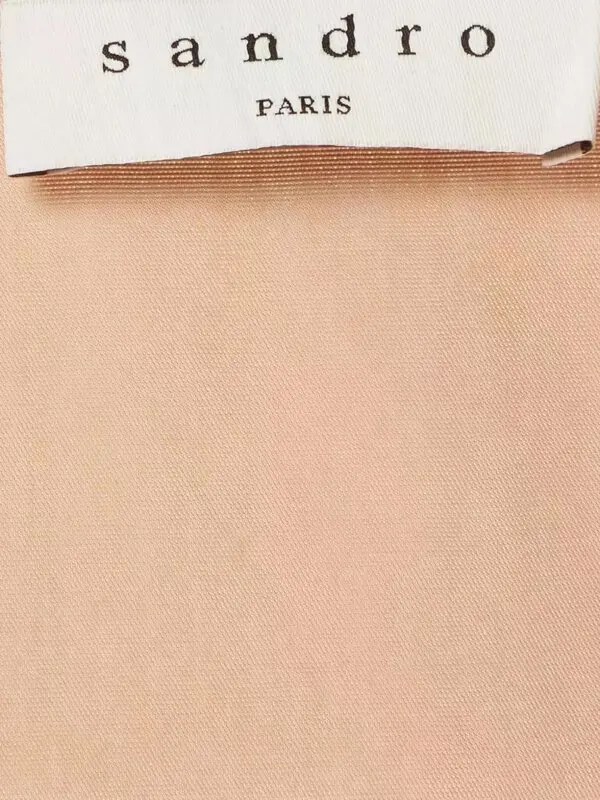 Sandro Plissé Wrap Midi Dress