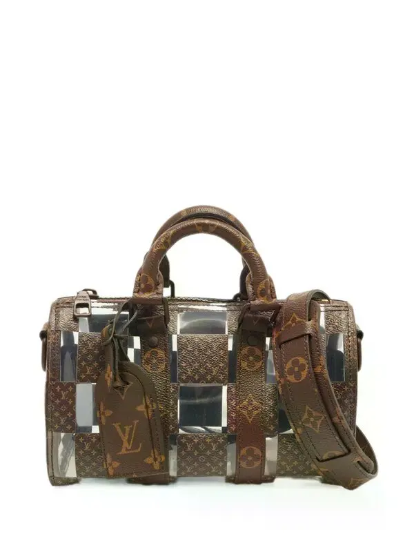 LOUIS VUITTON 25 Monogram Chess Keepall Bandoulière Tote Bag