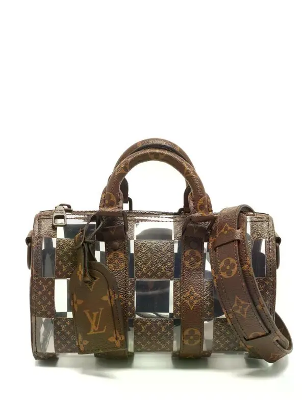 LOUIS VUITTON 25 Monogram Chess Keepall Bandoulière Tote Bag - Brown