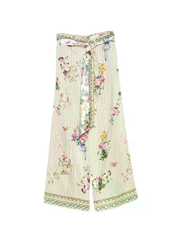 Camilla Floral Print Belted Palazzo Pants