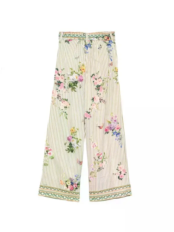 Camilla Floral Print Belted Palazzo Pants