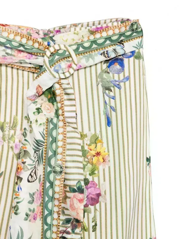 Camilla Floral Print Belted Palazzo Pants