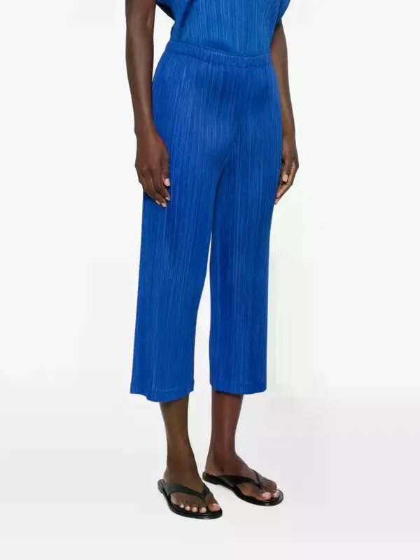 Issey Miyake Cropped Pleated Trousers