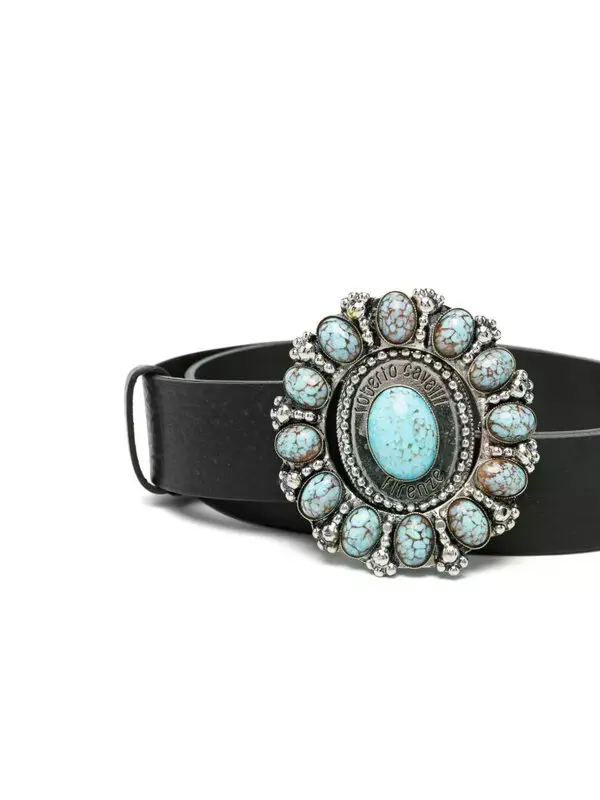 Roberto Cavalli 2000s Turquoise-embellished Belt