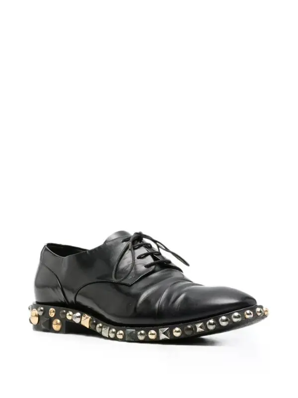 LOUIS VUITTON 2010 Stud Embellished Derby Shoes