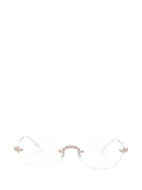 Ray-ban X A$ap Rocky Rimless Round Frame Eyeglasses - Neutrals