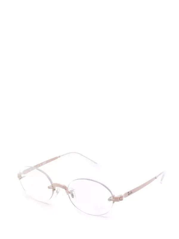 Ray-ban X A$ap Rocky Rimless Round Frame Eyeglasses - Neutrals