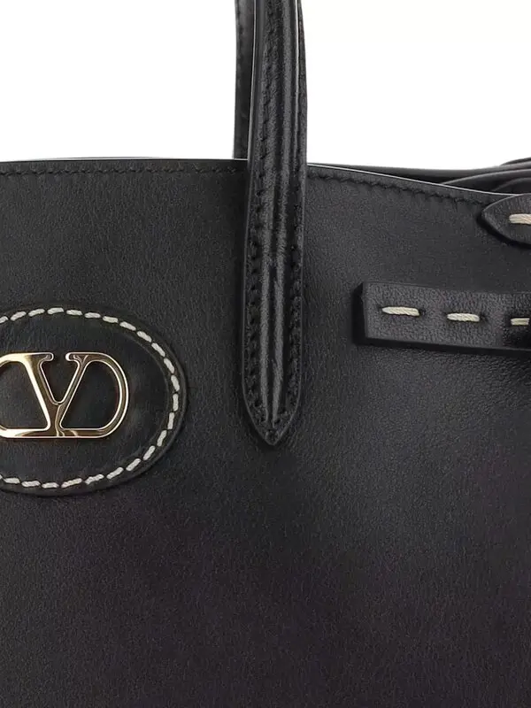 Valentino Garavani Vlogo Buckle Detail Tote Bag - Black